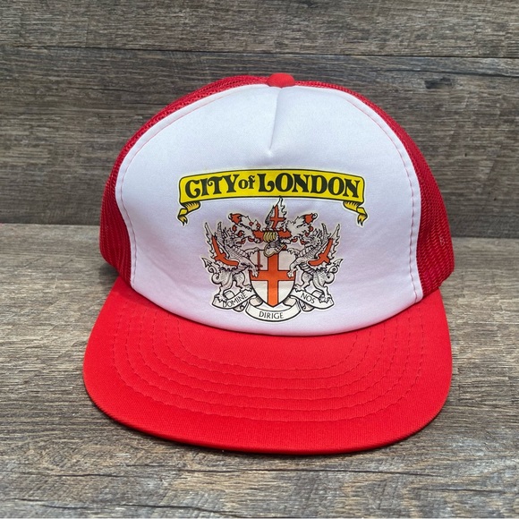 Yupoong | Accessories | Vintage 98s90s City Of London Snapback Trucker ...